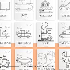 Transportation Coloring Pages, Kids Coloring, Vehicle Coloring Pages ...