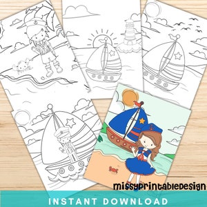 Nautical Coloring Pages, Printable Sailing Kids Coloring Pages, Sailing ...