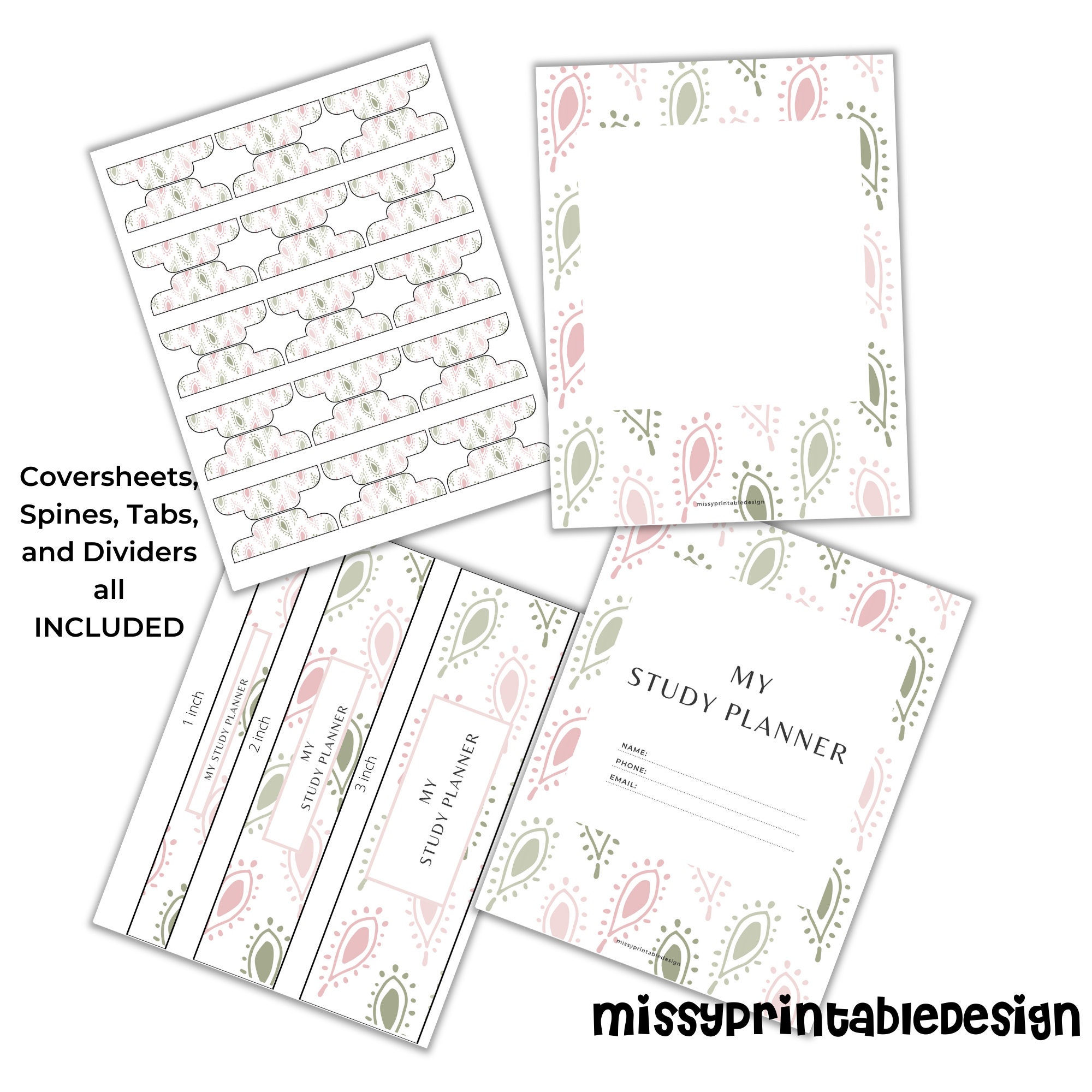 Student Planner Printable Printable Academic Planner Bundle - Etsy