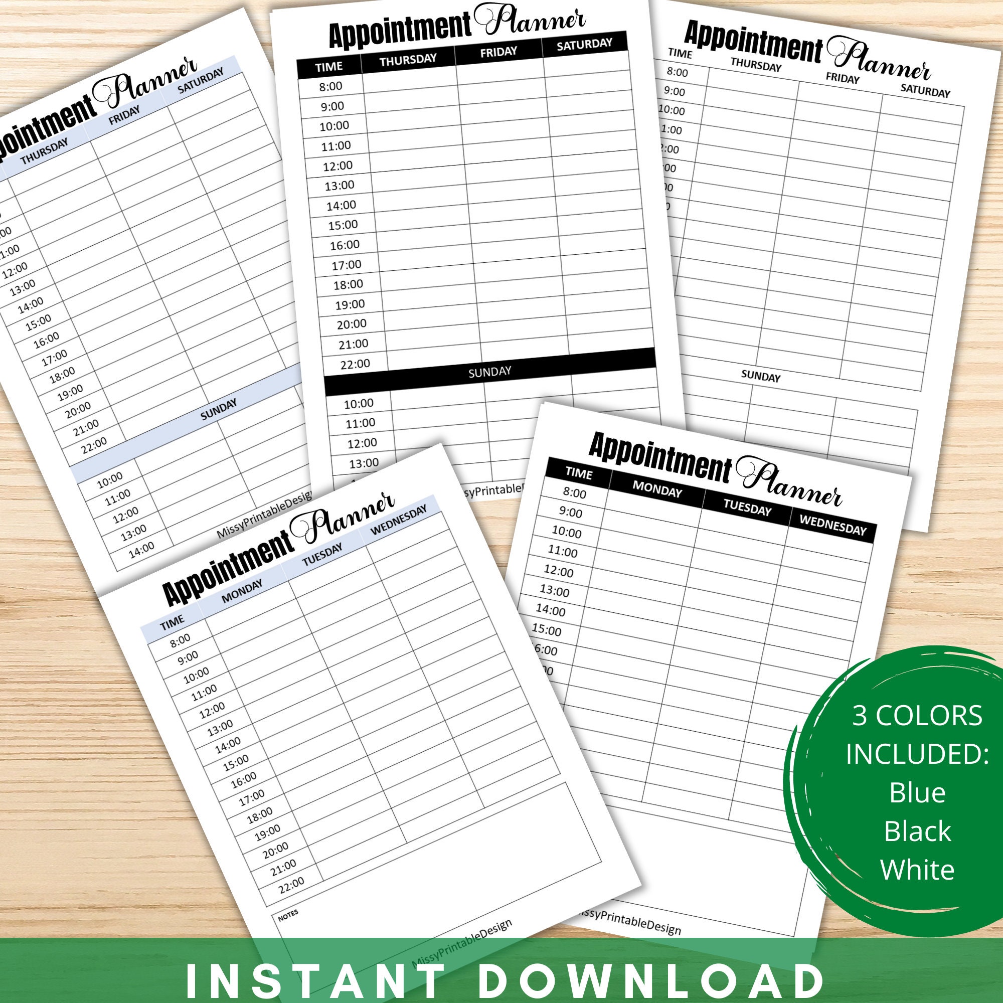 Printable Appointment Book Appointment Planner Printable - Etsy Canada