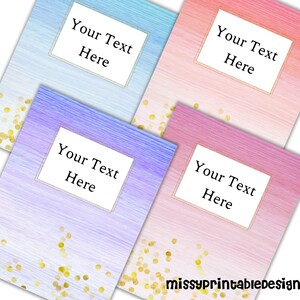 Editable Watercolor Binder Covers and Spines, Printable Binder Covers ...