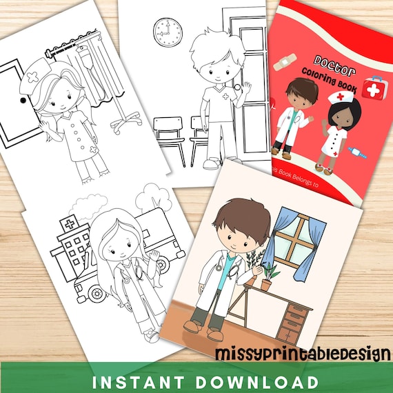 Doctor Coloring Pages, Printable Hospital Coloring Pages, Doctor/Nurse ...