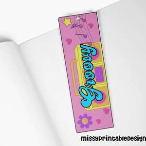 Groovy Coloring Bookmarks (set of 4), Printable Groovy Coloring, Party ...