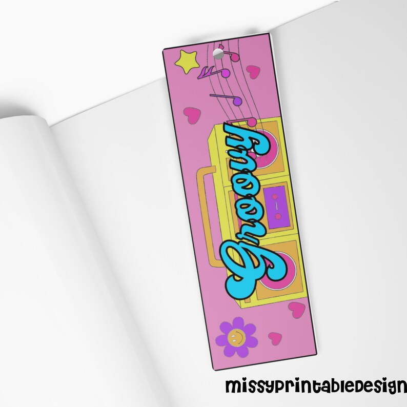 Groovy Coloring Bookmarks set of 4 Printable Groovy - Etsy