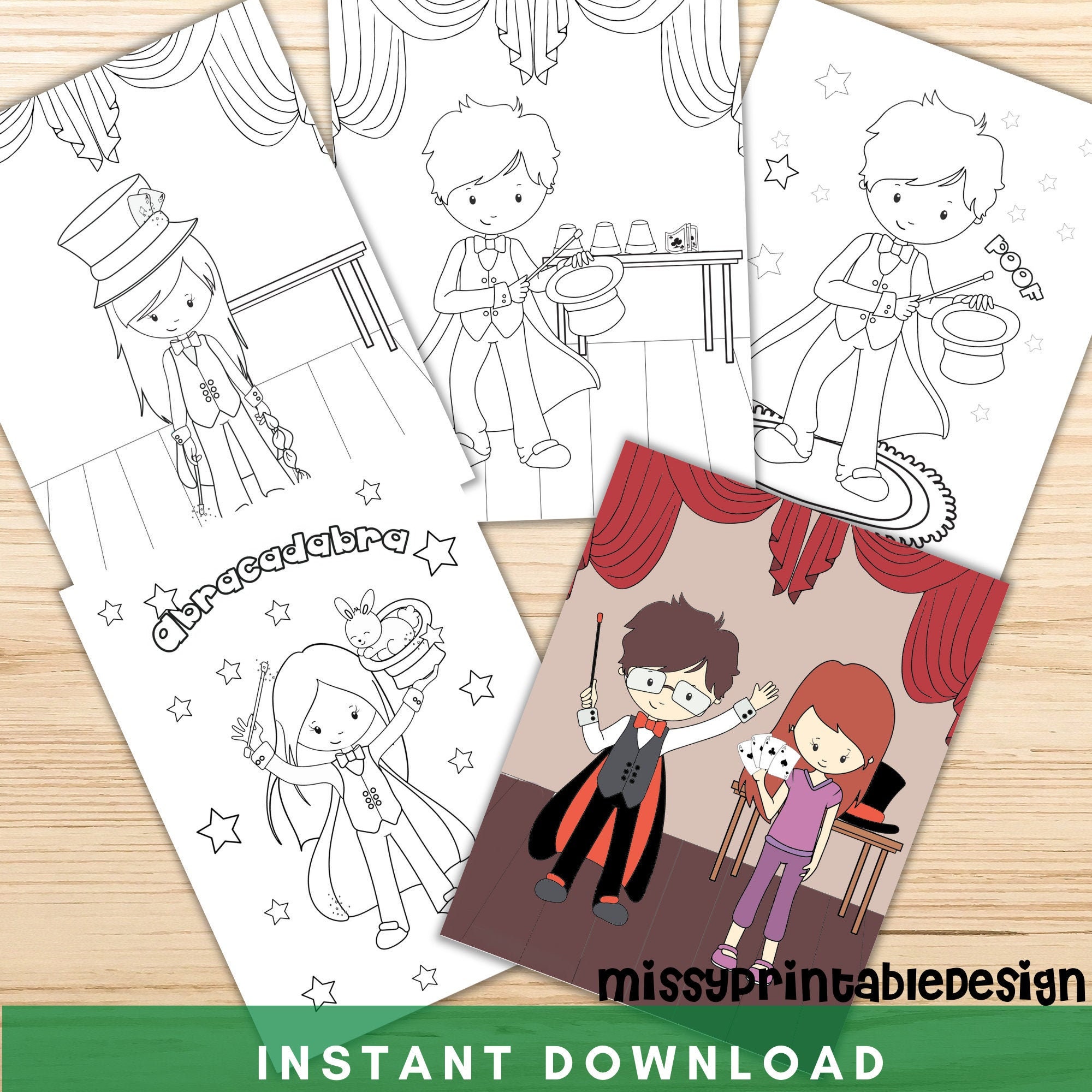 Magician Coloring Pages Printable