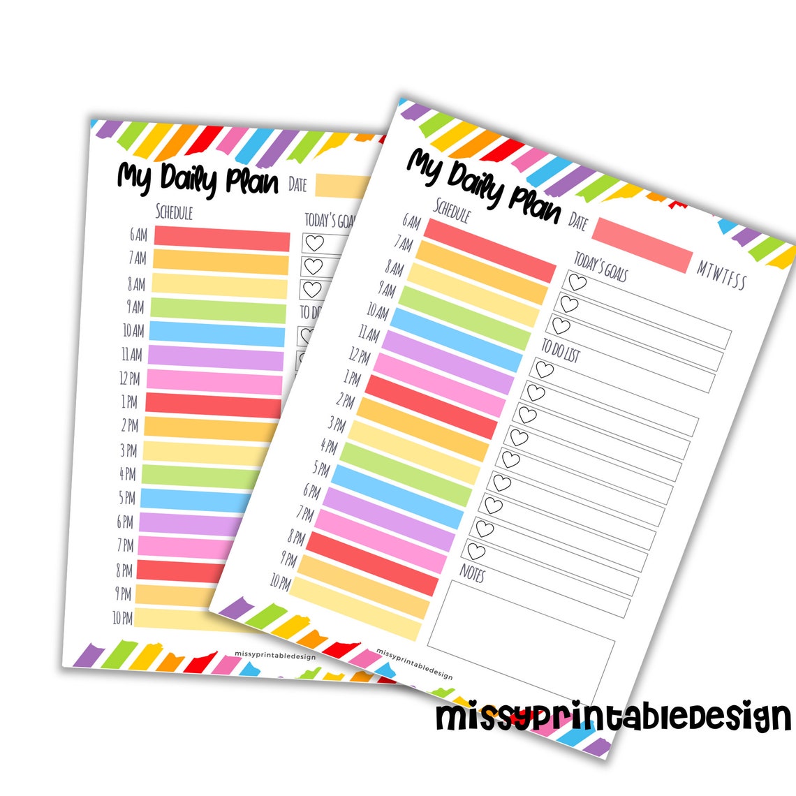 Kids Daily Planner Printable Daily Schedule Kids Routine - Etsy