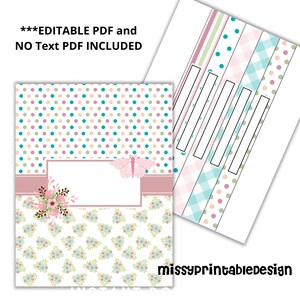 Editable Floral Binder Covers & Spines, Printable Binder Covers, Binder ...