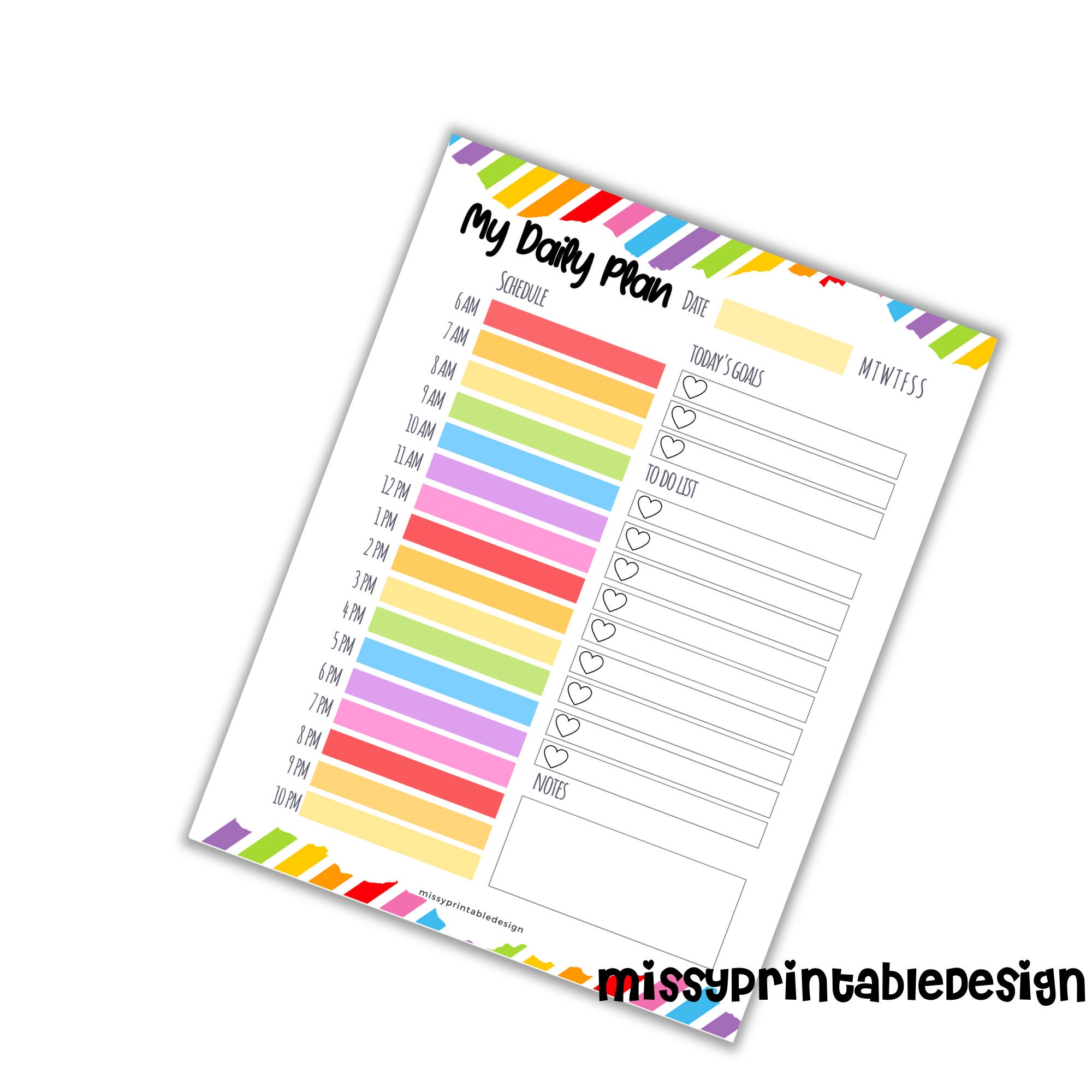 Kids Daily Planner Printable Daily Schedule Kids Routine - Etsy