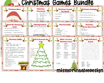 Christmas Word Search Game - Etsy