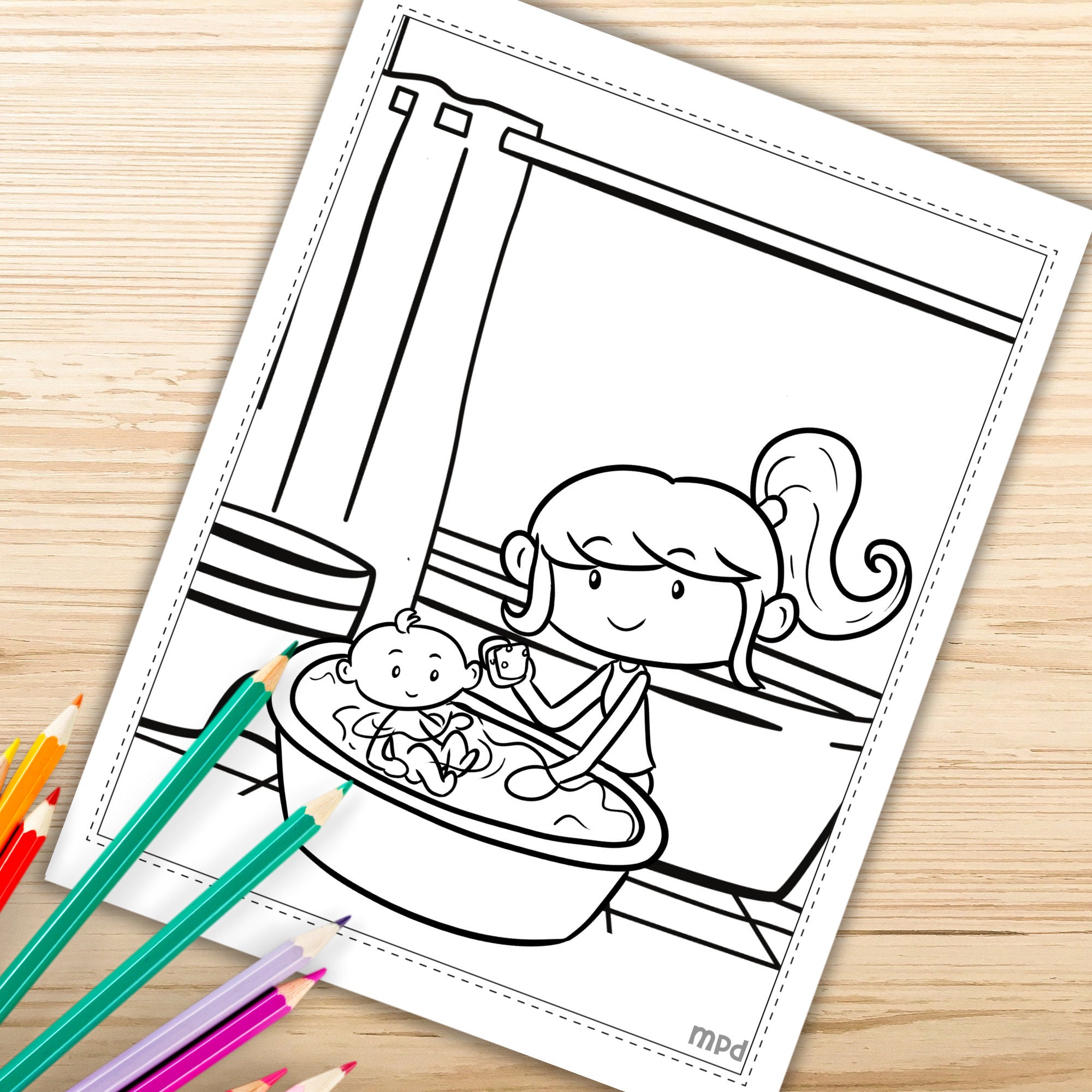Day With Mommy Coloring Pages Printable Mommy Coloring Book - Etsy