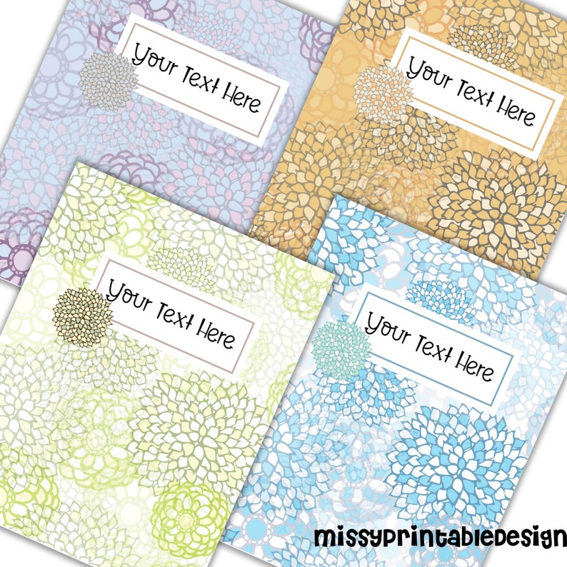 Editable Flower Binder Covers & Spines Printable Binder - Etsy