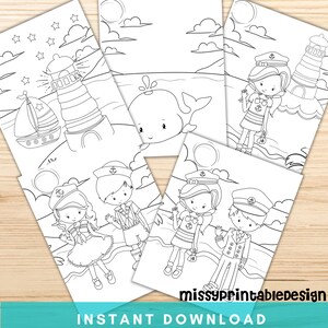 Nautical Coloring Pages, Printable Sailing Kids Coloring Pages, Sailing ...