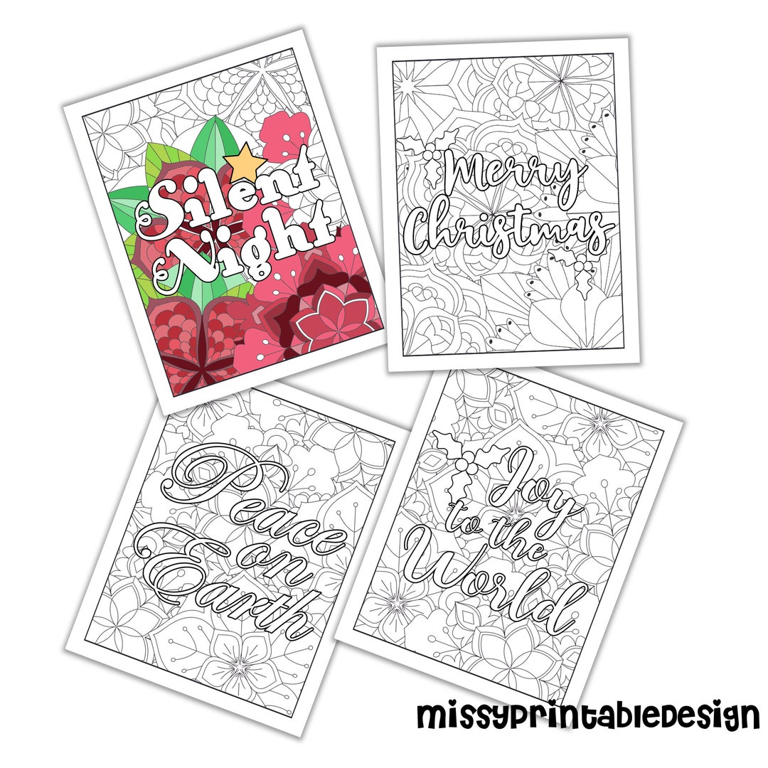 Christmas Quotes Coloring Pages, Adult Coloring Pages, Floral Coloring ...