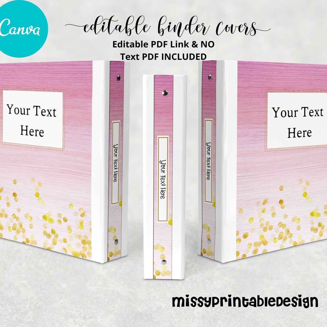 Editable Watercolor Binder Covers and Spines, Printable Binder Covers ...