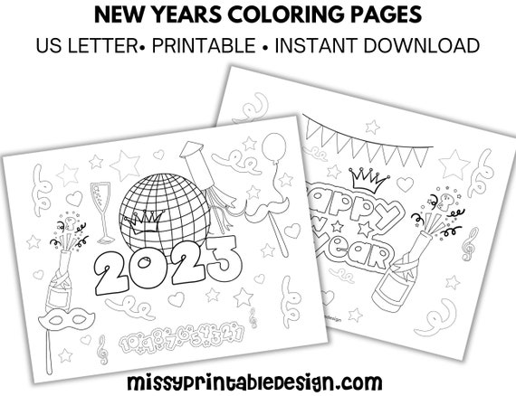 New Years Eve Coloring Pages