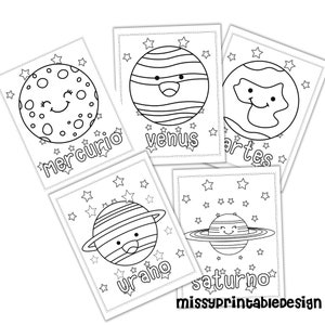 Spanish Planet Coloring Pages, Printable Kids Solar System Coloring ...