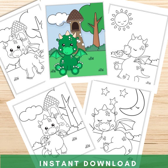 Dragon Coloring Pages, Dragon Printable Coloring Pages for Kids, Dragon ...