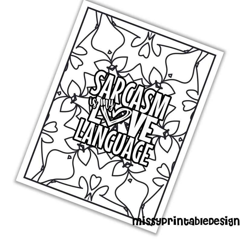 Sarcastic Sassy Snarky Quotes Coloring Pages Adult Coloring - Etsy