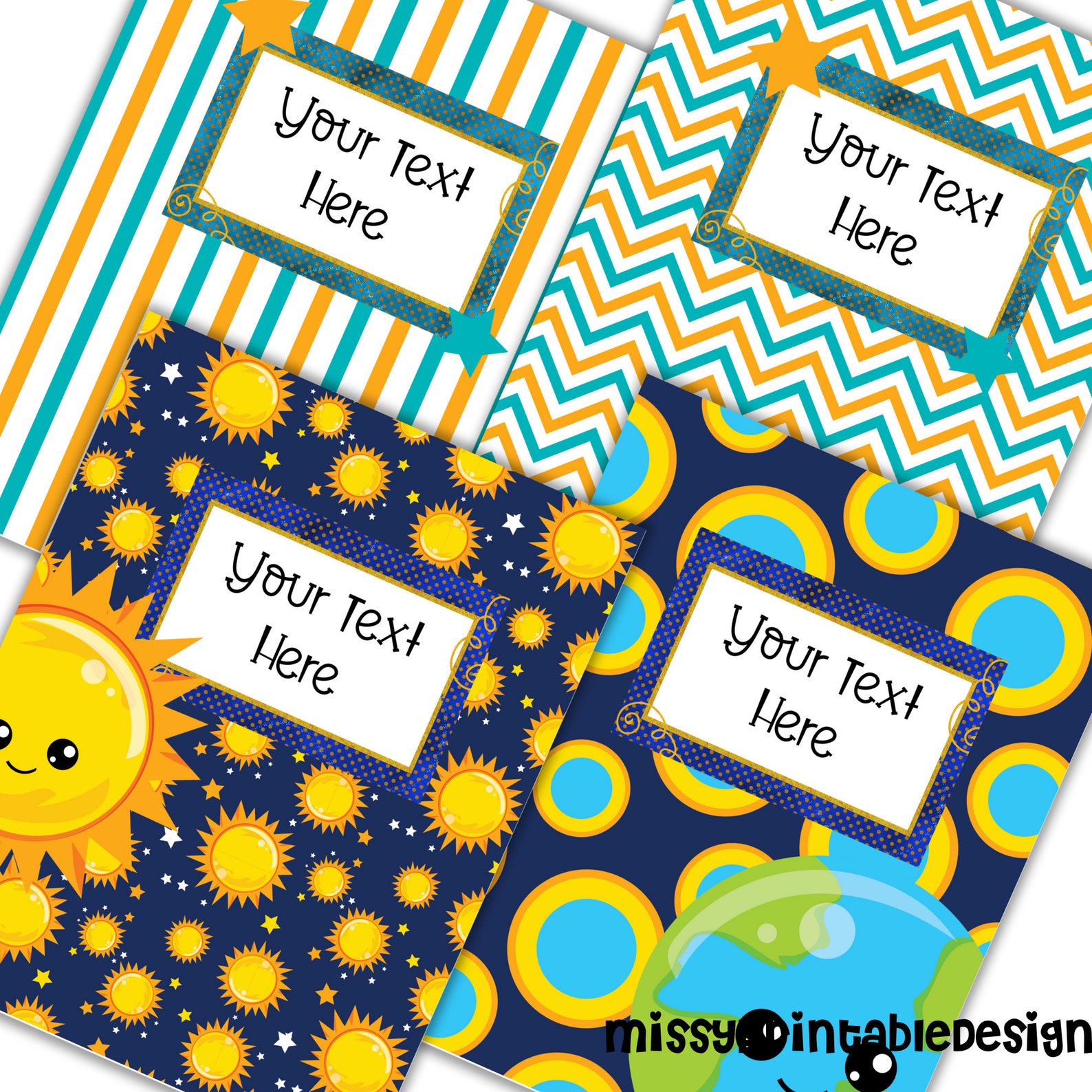 Editable Space Binder Covers & Spines Printable Binder Covers - Etsy