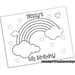 Personalized Rainbow Party Coloring Pages Custom Rainbow - Etsy