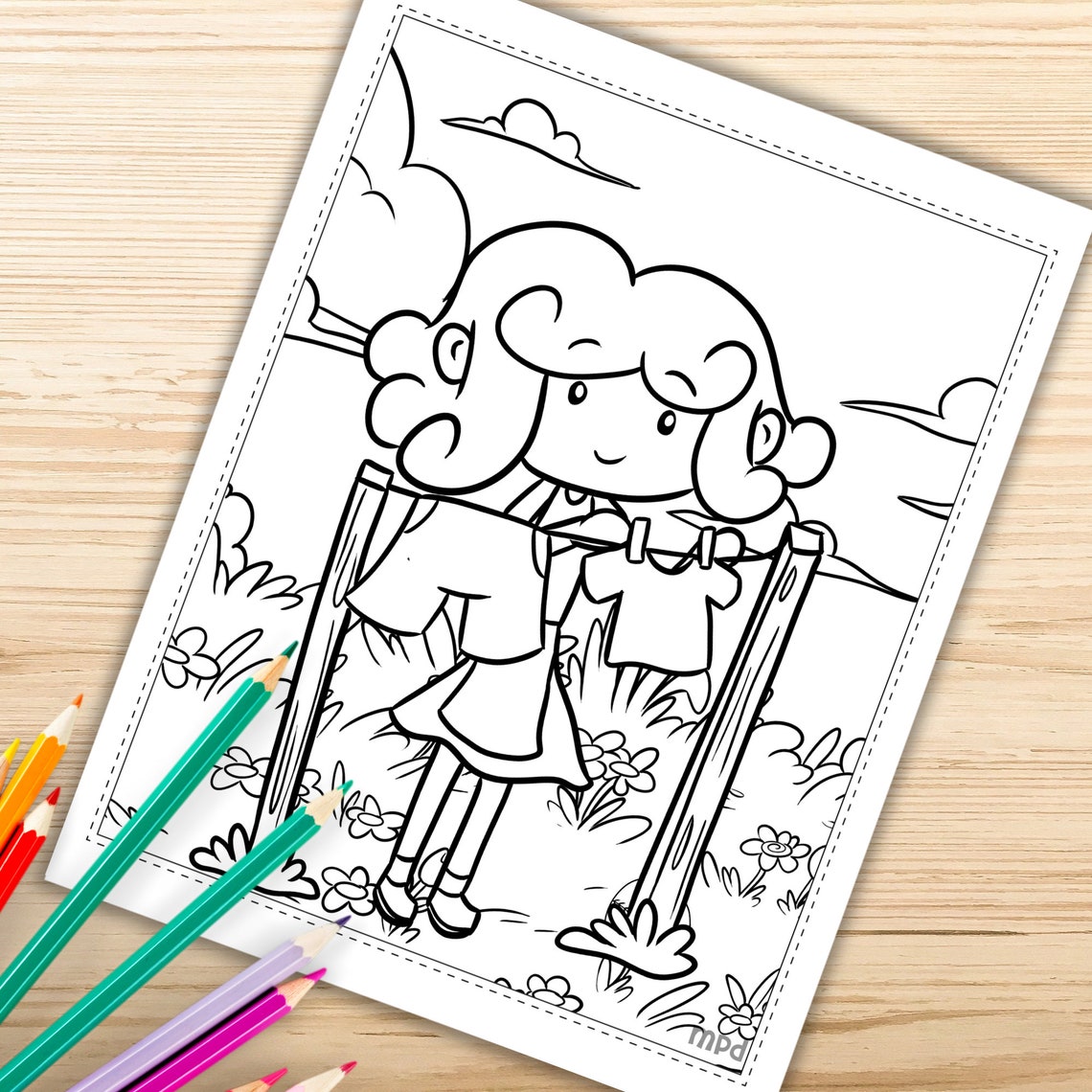 Day With Mommy Coloring Pages Printable Mommy Coloring Book - Etsy