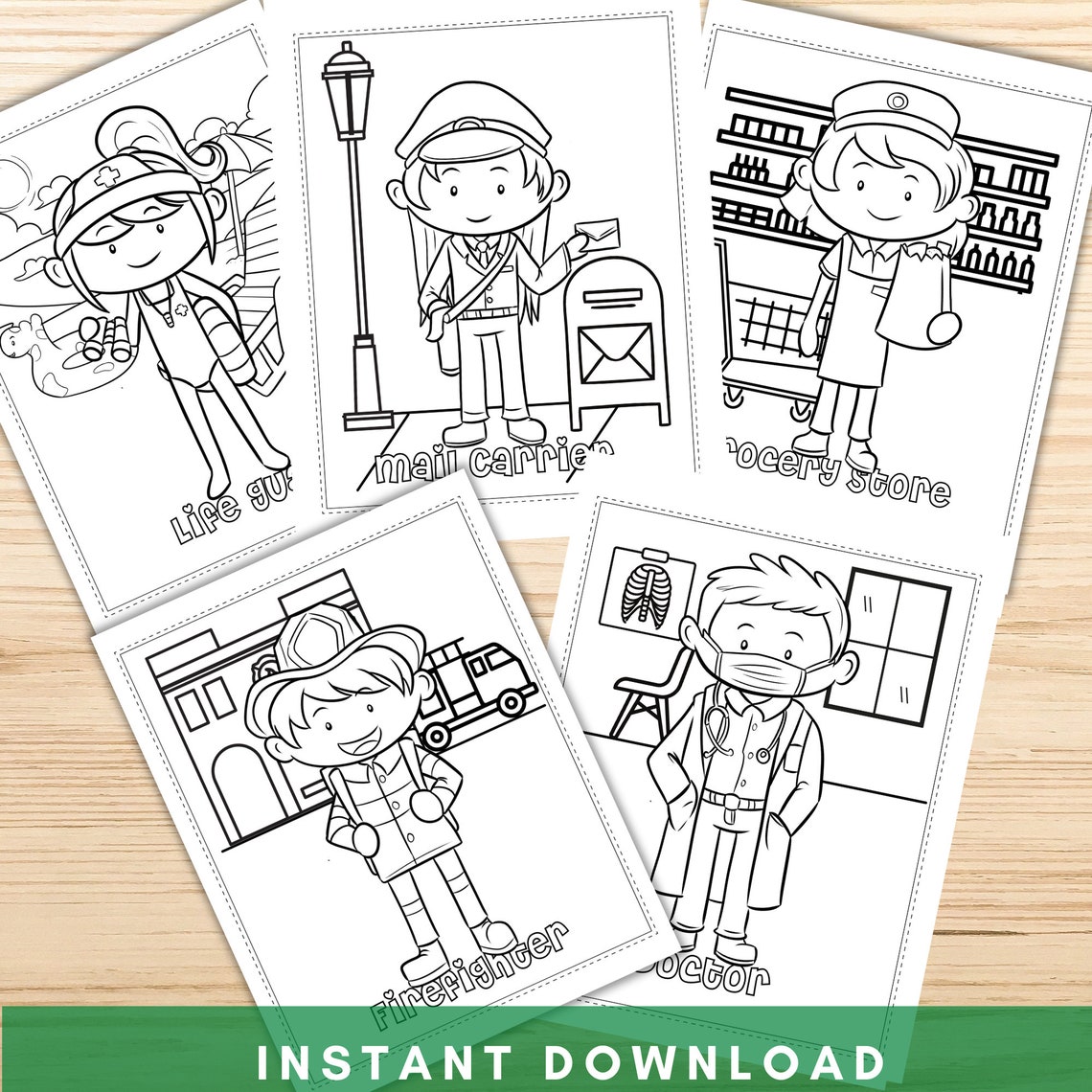 Occupation Coloring Pages for Kids Job Coloring Pages | Etsy