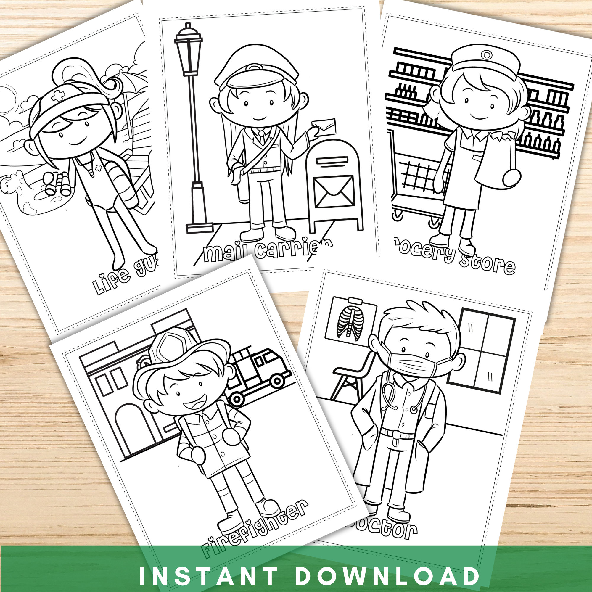 Occupation Coloring Pages for Kids Job Coloring Pages - Etsy Singapore