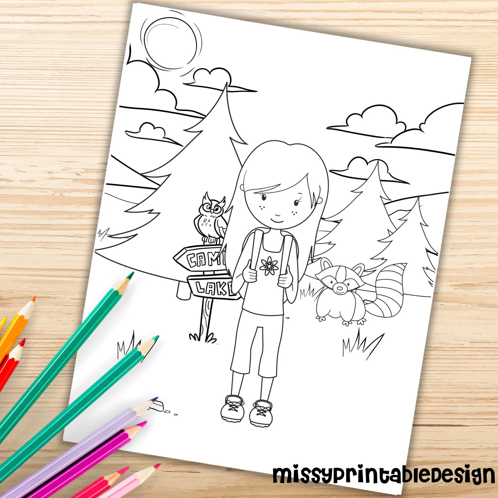 Camping Coloring Activity Pages Printable Camping Coloring - Etsy