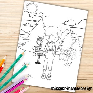 Camping Coloring Activity Pages, Printable Camping Coloring Book ...