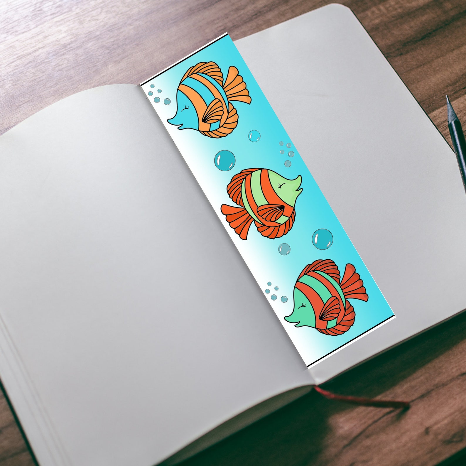Fish Coloring Bookmarks set of 4 Printable Fish Coloring - Etsy