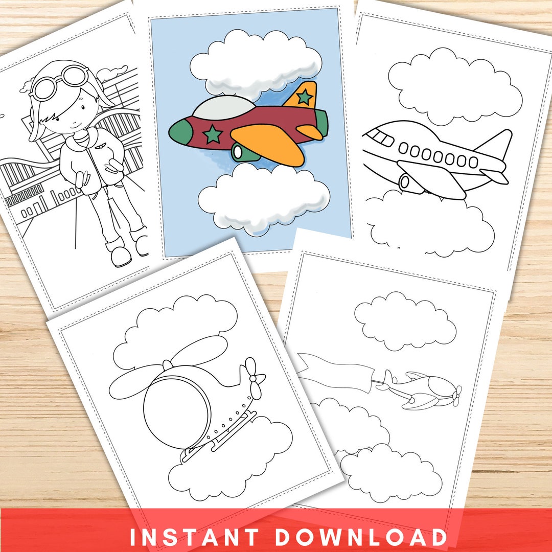 Airplane Coloring Pages, Airplane Pilot Printable Coloring Pages ...