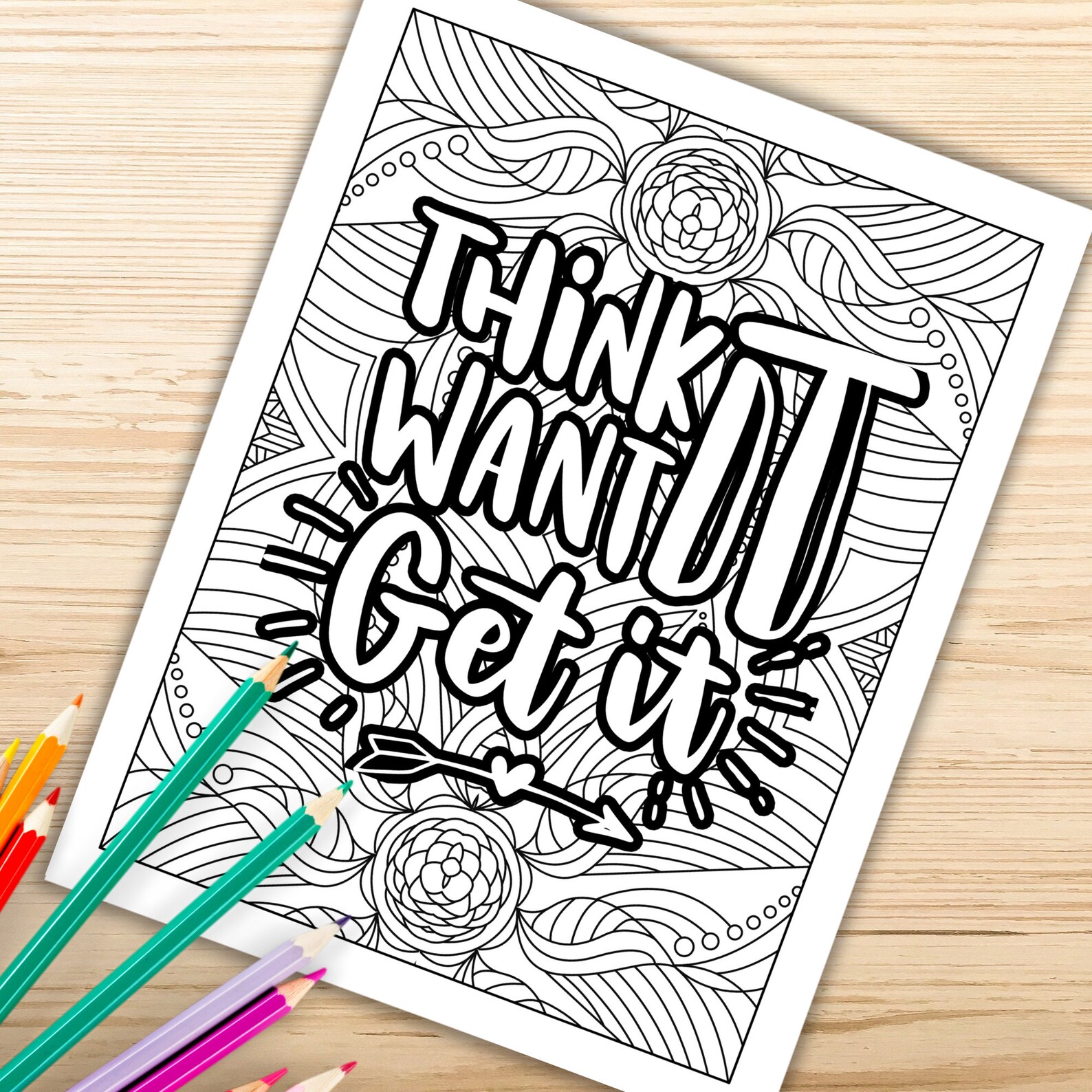 Woman Power Coloring Pages Adult Coloring Pages Pattern - Etsy