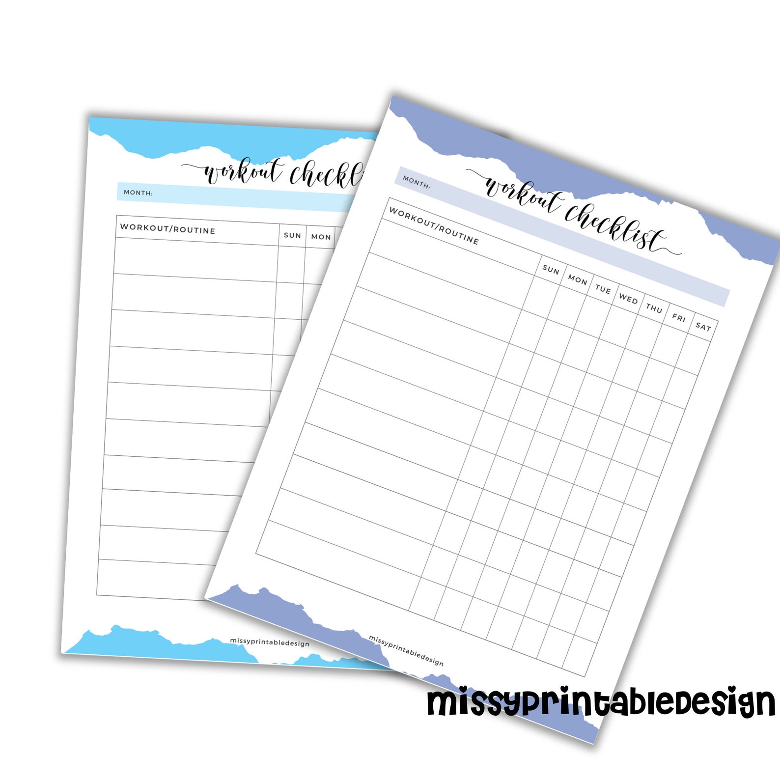 Workout Checklist Printable Exercise Routine Checklist - Etsy