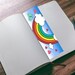 Rainbow Coloring Bookmarks set of 4, Printable Rainbow Coloring, Party ...