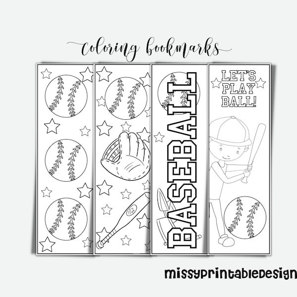 Baseball Bookmark - Etsy