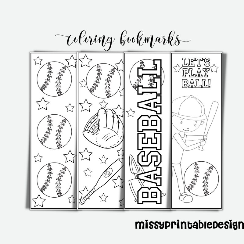 Baseball Bookmark - Etsy