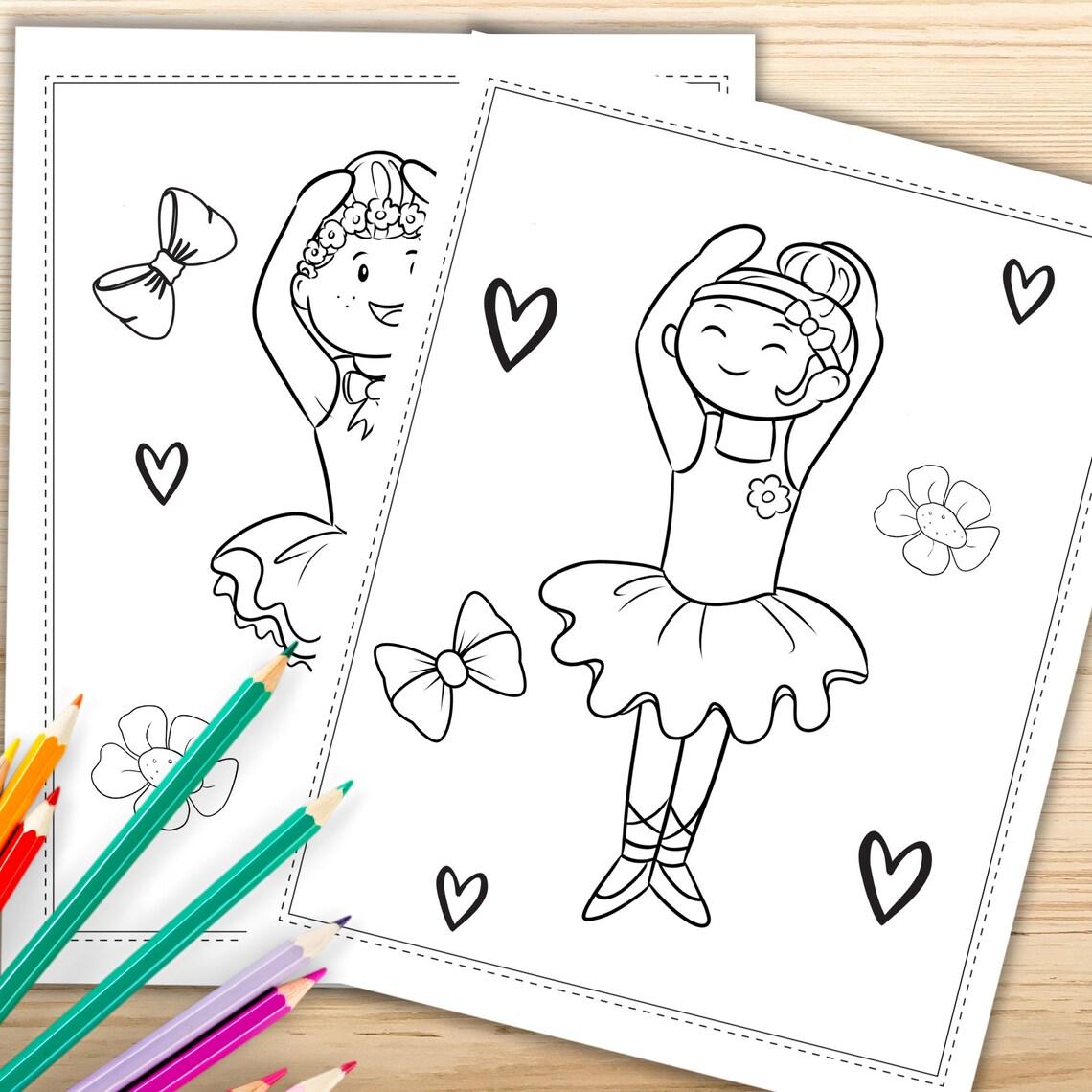 Ballerina Coloring Pages Printable Ballet Coloring Book - Etsy