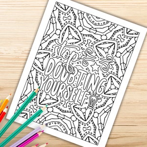 Self Care Pattern Coloring Pages, Adult Coloring Pages, Pattern Mental ...