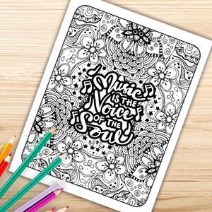 Music Coloring Pages, Music Quotes Coloring Pages, Adult Coloring Pages ...