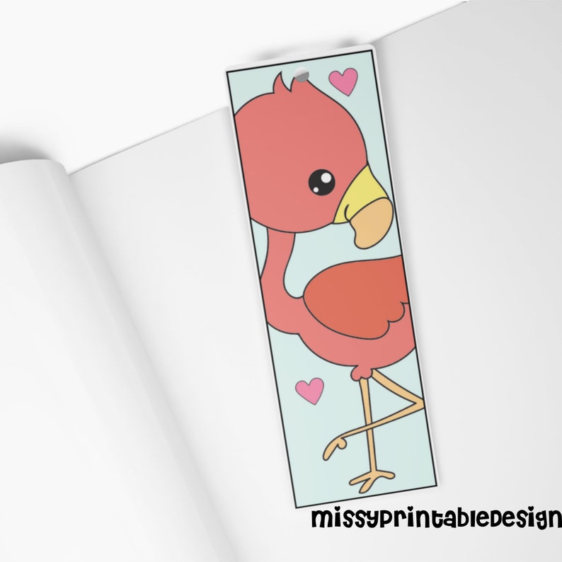 Printable Flamingo Coloring Bookmarks, Kids Party Favors (set of 4 ...
