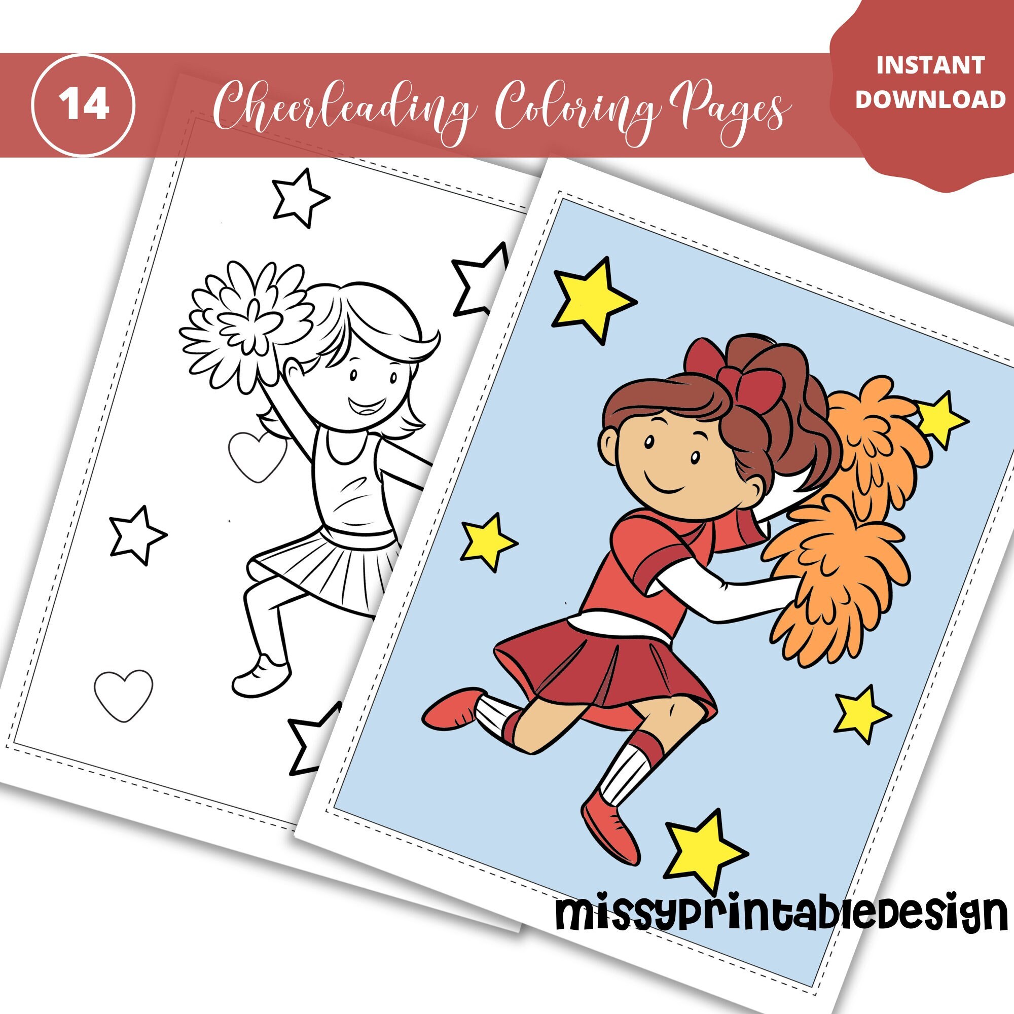 Free Printable Cheer Coloring Pages
