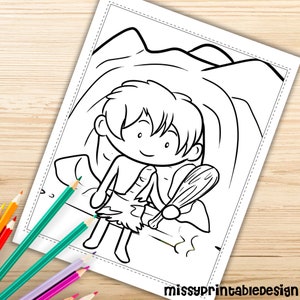 Caveman Coloring Pages, Printable Caveman Coloring Book, Caveman ...