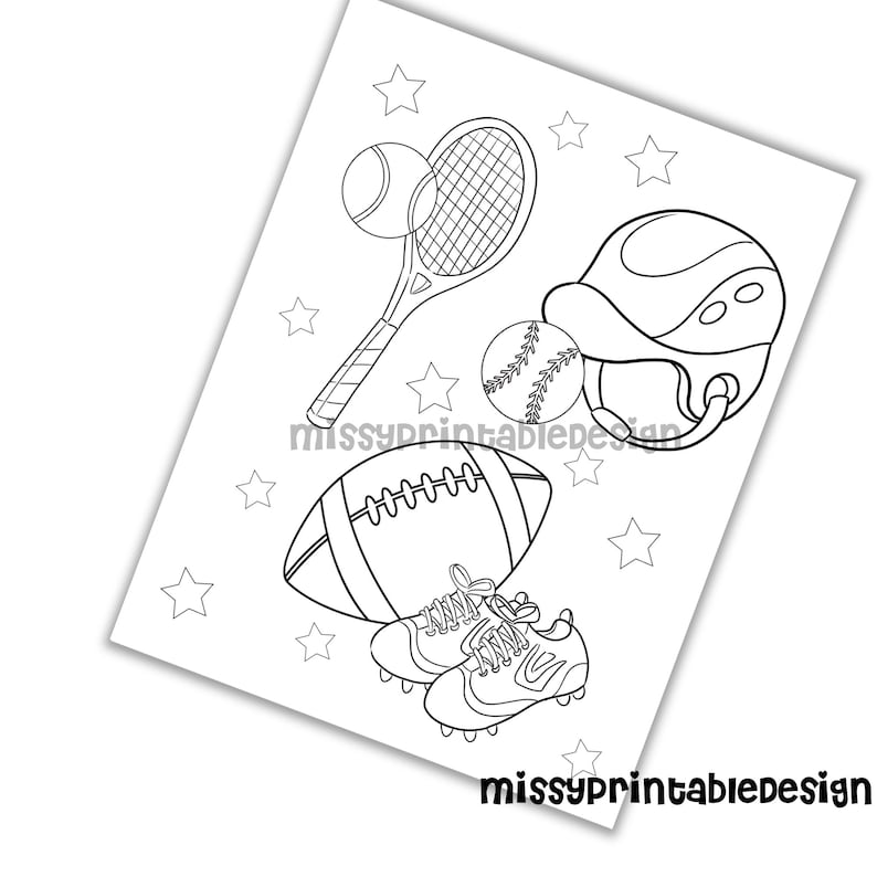 Personalized Sports Birthday Coloring Pages (digital Download) - Etsy