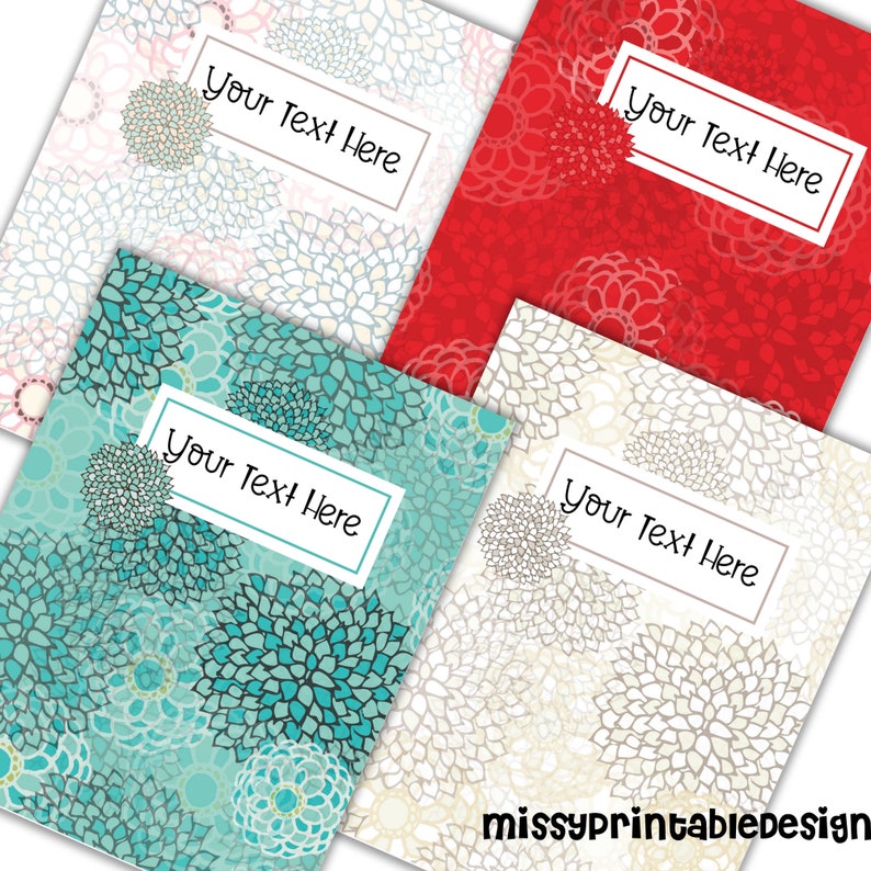 Editable Flower Binder Covers & Spines Printable Binder - Etsy