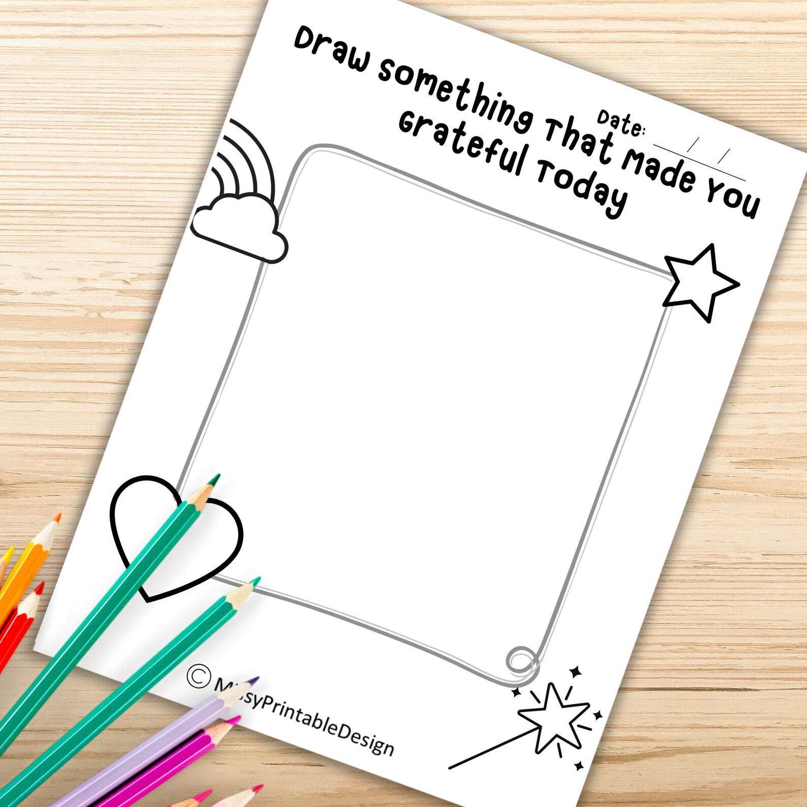 Printable Unicorn Gratitude Journal for Kids Unicorn Coloring | Etsy