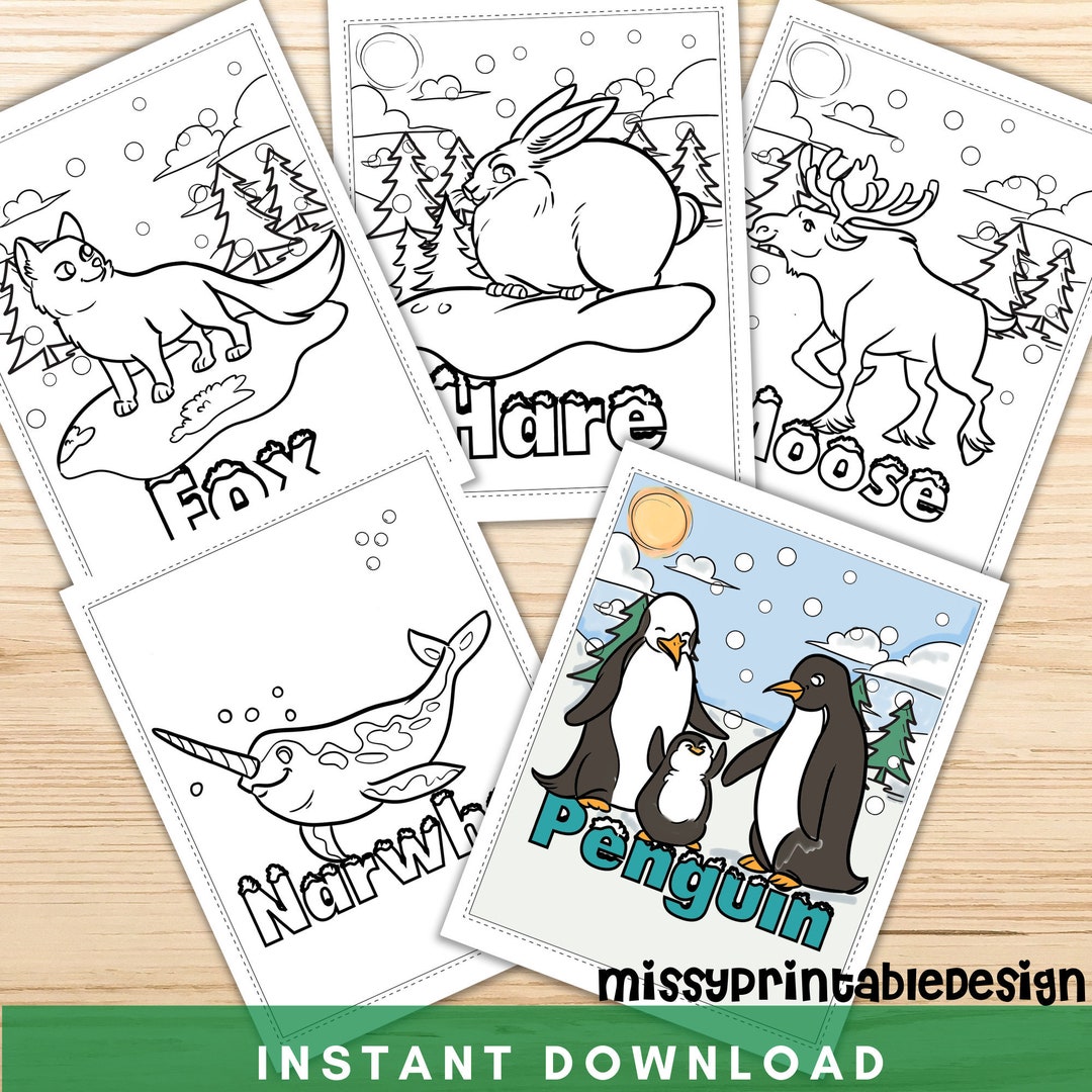 Arctic Animals Coloring Pages, Printable Animal Coloring Pages, Arctic ...