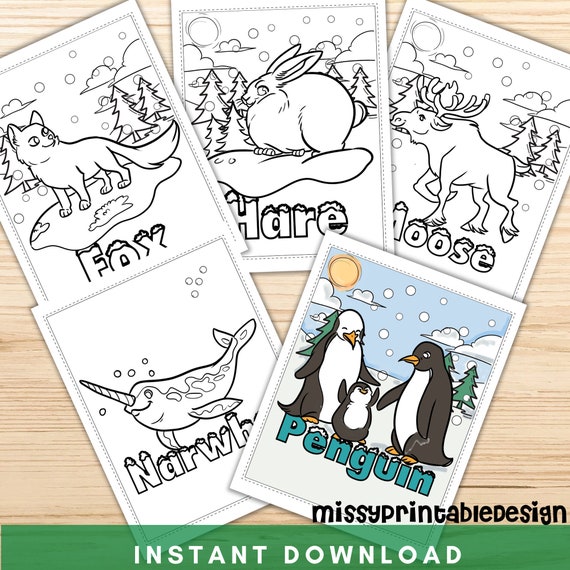 Arctic Animals Coloring Pages, Printable Animal Coloring Pages, Arctic ...