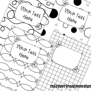 Editable Black and White Minimalist Binder Covers and Spines, Printable ...