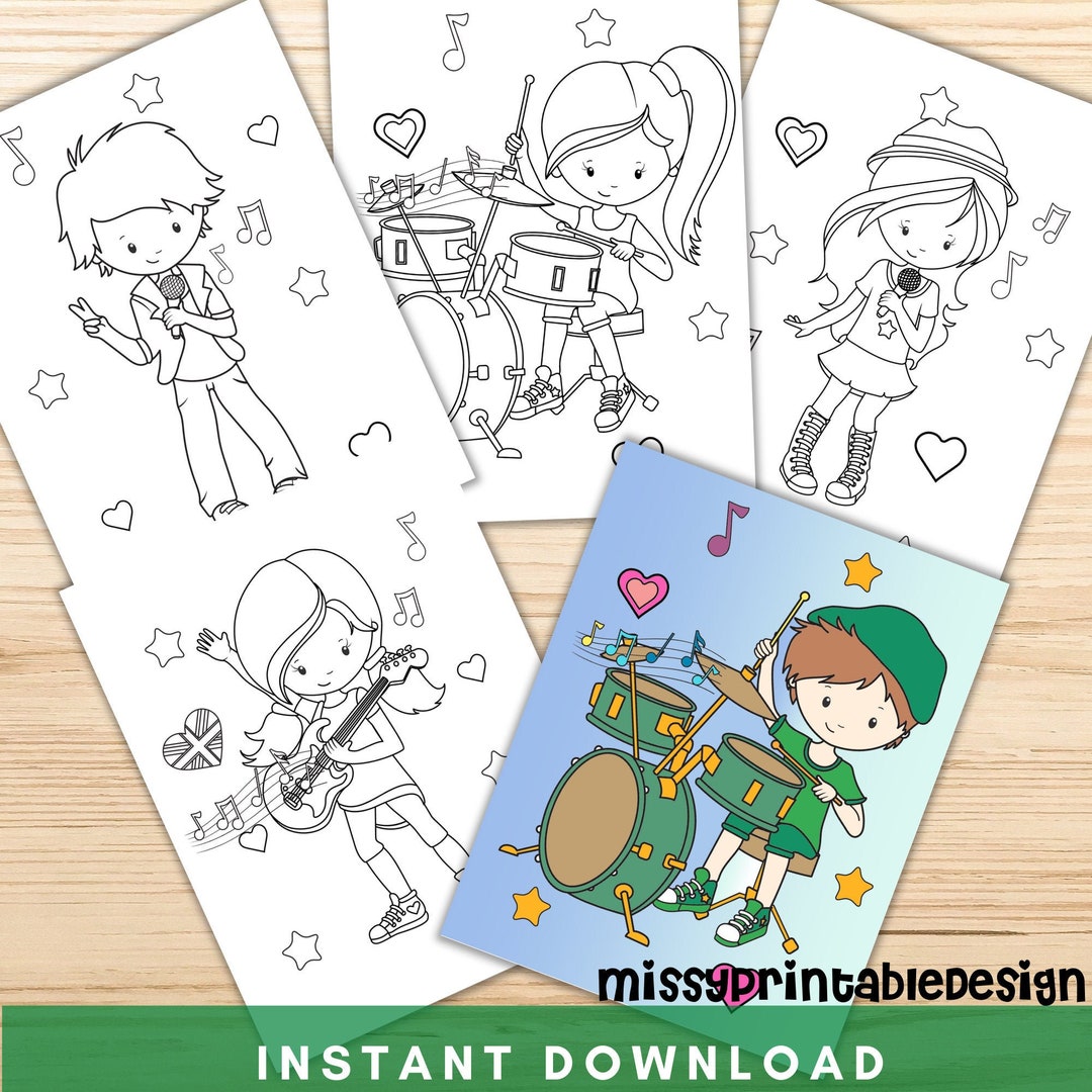 Rockband Coloring Pages, Printable Rockband Coloring Pages for Kids ...