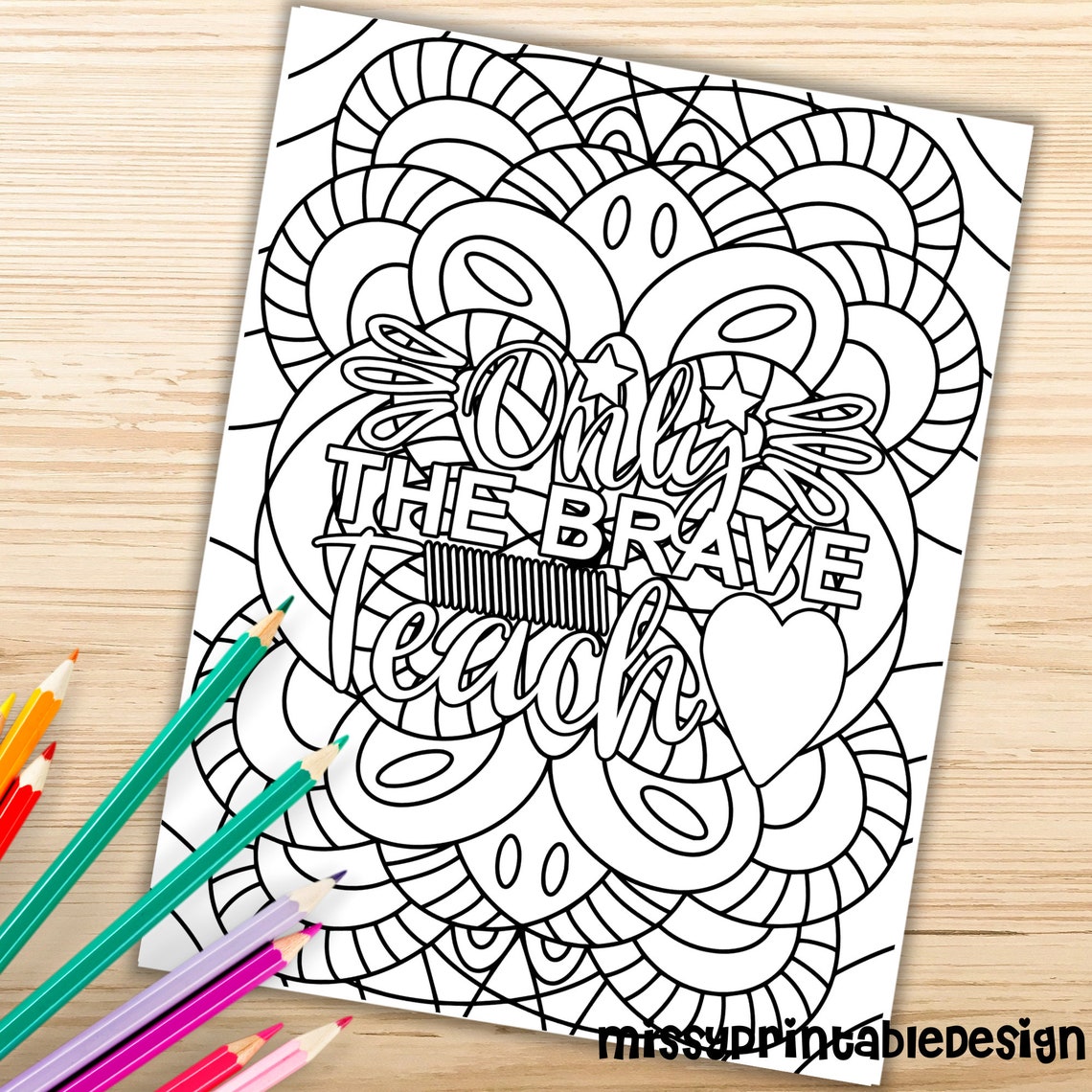 Teacher Quotes Coloring Pages Adult Coloring Pages Pattern - Etsy